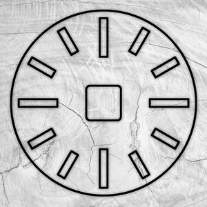 12 Circle Clock Dials Style 2 Acrylic Router Template - Etsy