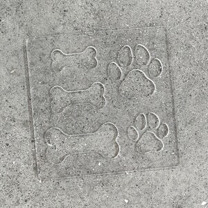 Dog Bone & Paw Inlay Acrylic Router Template - 5 Designs - Etsy
