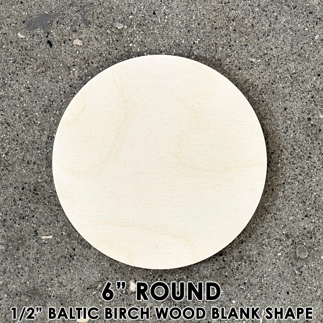 6" Round Circle Wood Shape Blank - 1/2" Thick - Etsy