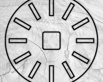 12 Circle Clock Dials Style 3 Acrylic Router Template - Etsy