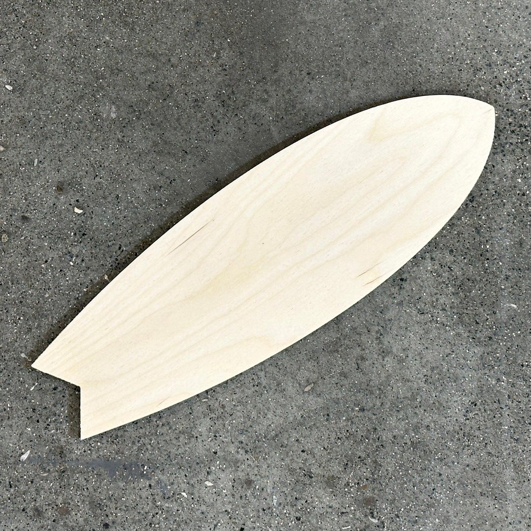 16x5" Small Fishtail Surfboard Wood Shape Blank - 1/2" Thick - Etsy