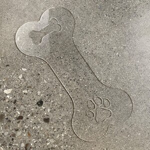 15.75x7.4" Dog Bone Board With Paw & Bone Inlays Acrylic Router ...