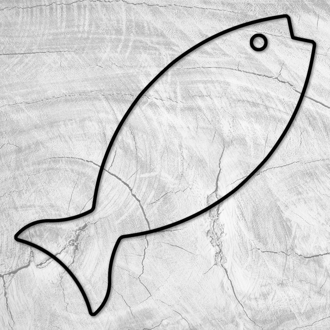 18x7 Simple Fish Shaped Serving Board Acrylic Router Template - Etsy