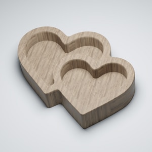 10.4x8.2 Nested Double Heart Tray 08 Acrylic Router Template - Etsy