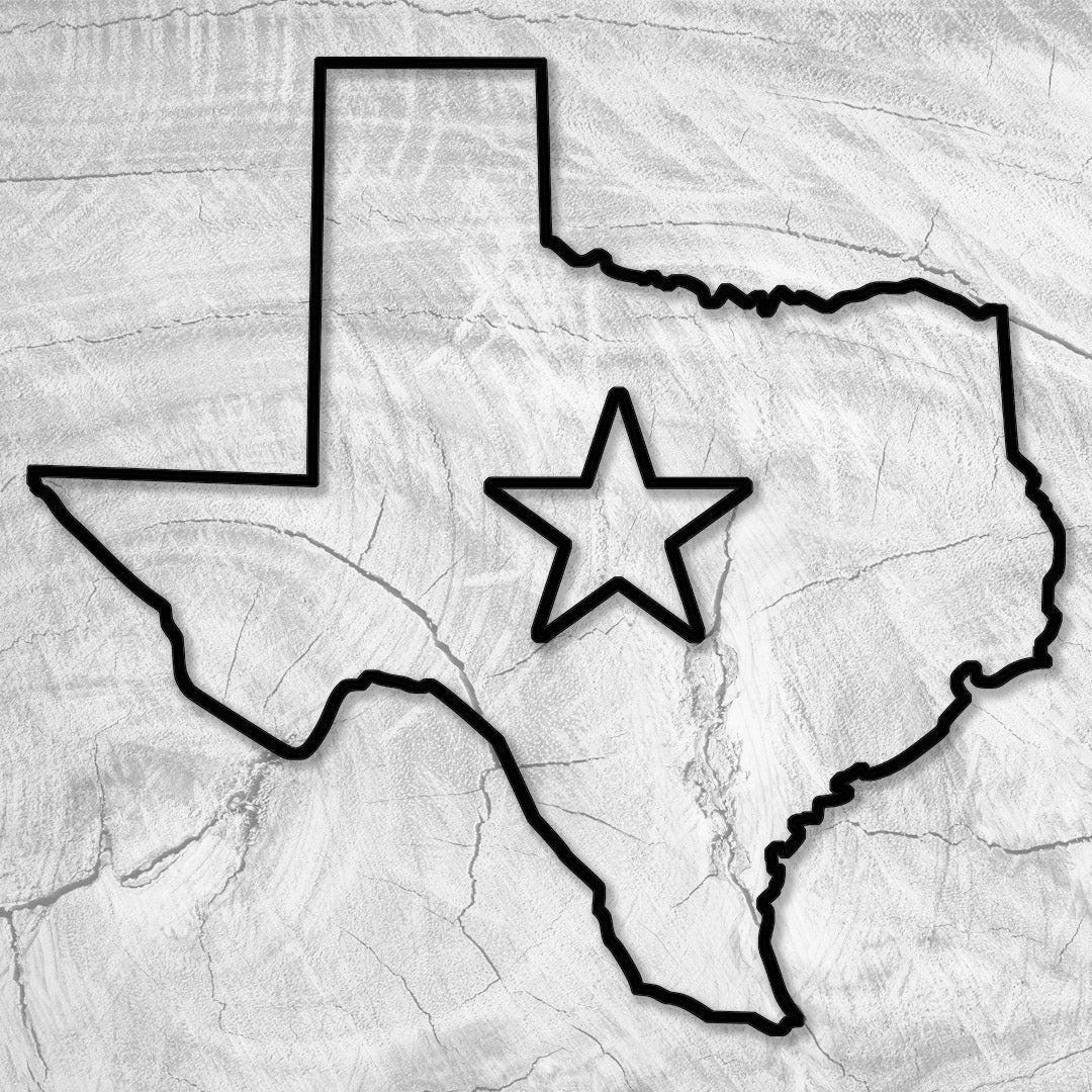 16x15" State of Texas + Star Inlay Acrylic Router Template - Etsy