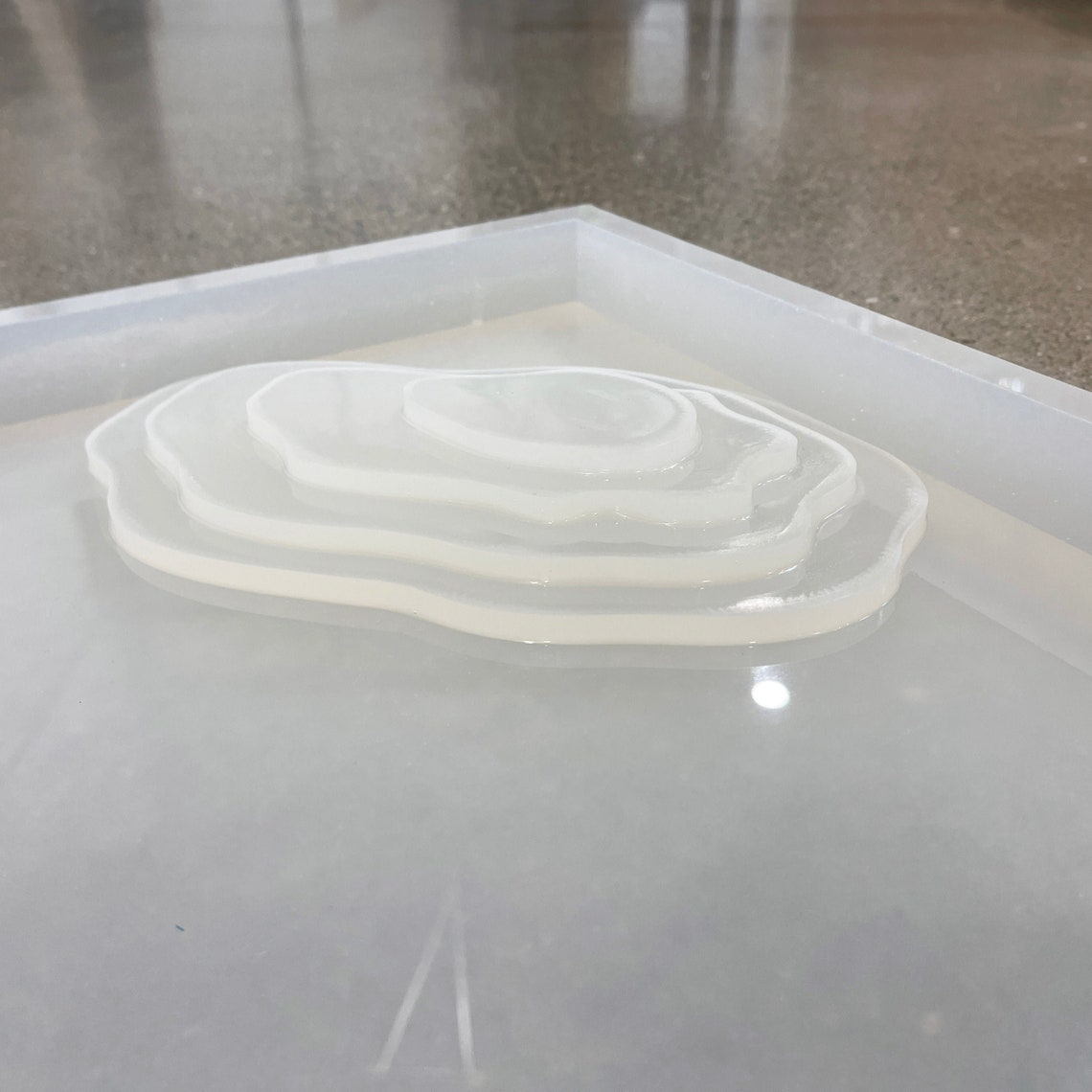 18x12x1.25" Tiered Lagoon Inlay 2 Silicone Mold - Charcuterie Board ...