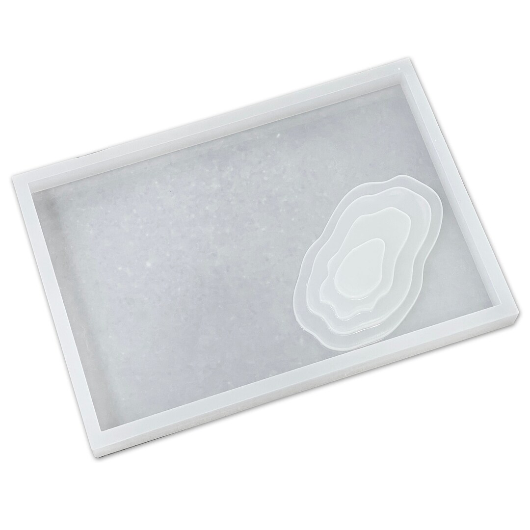 18x12x1.25" Tiered Lagoon Inlay 2 Silicone Mold - Charcuterie Board ...