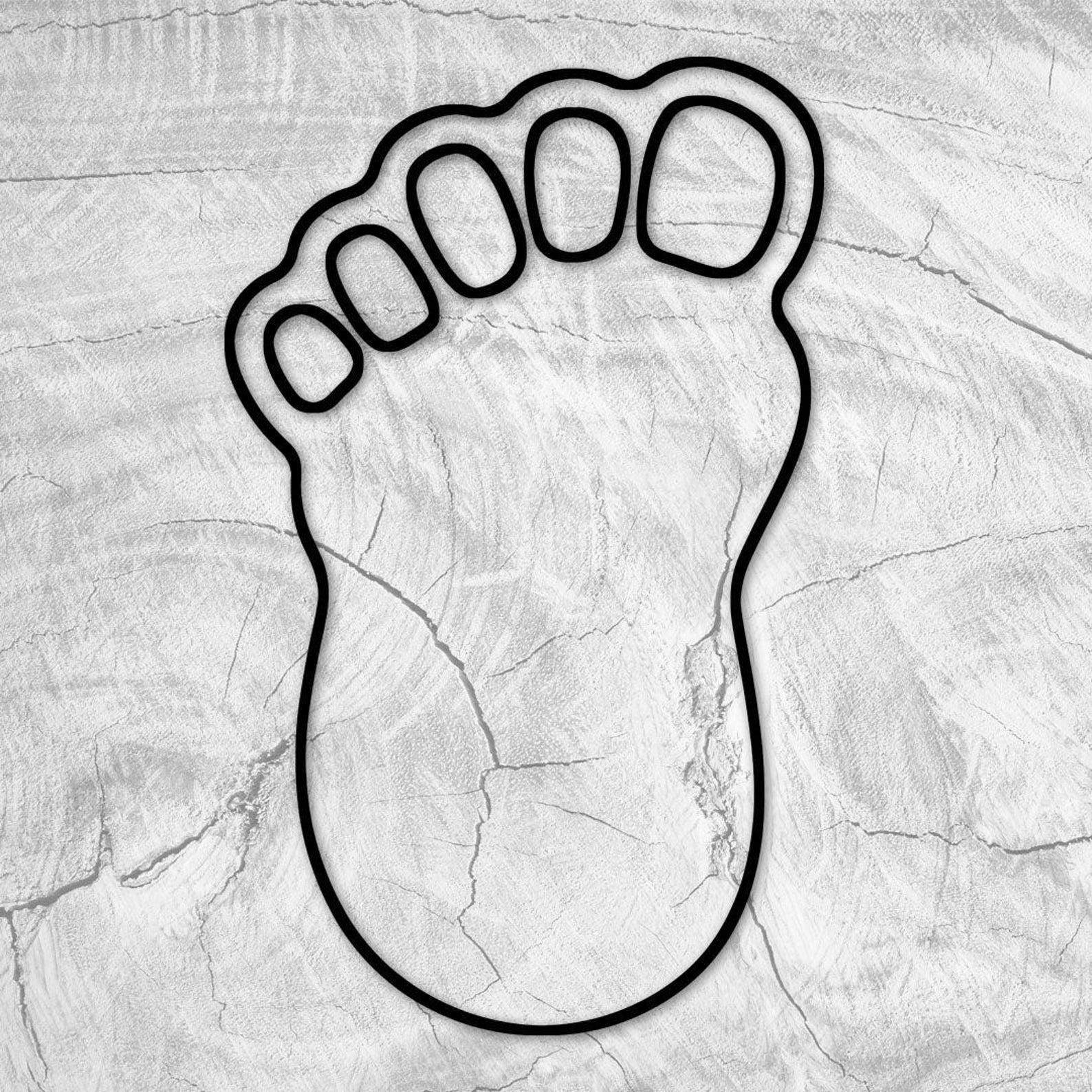 16x9.75" Bigfoot / Yeti / Sasquatch Footprint Acrylic Router Template ...