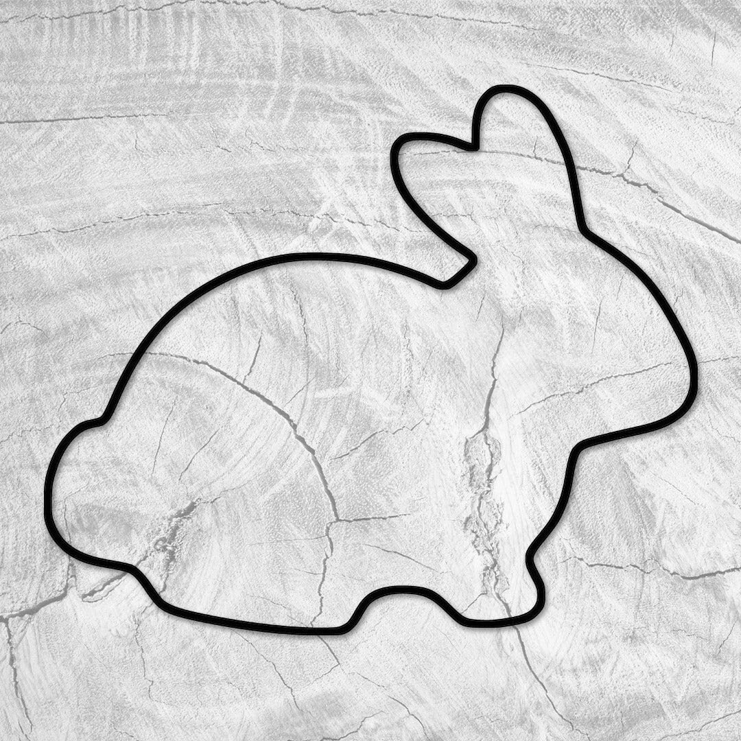 14.75x11.75" Bunny Rabbit Shaped Serving Board Acrylic Router Template ...
