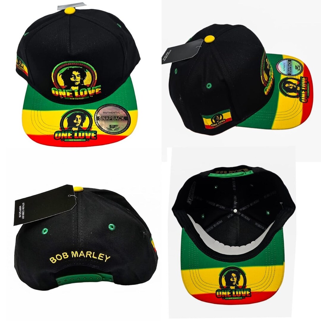 One Love Bob Marley Snapback Cap - Etsy