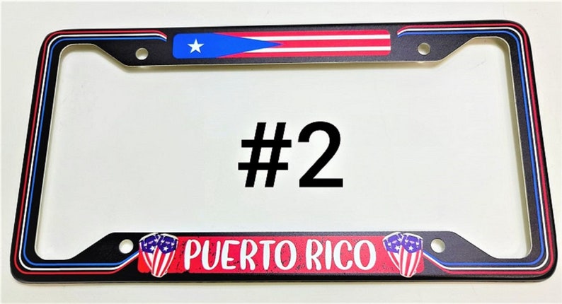 Puerto Rico Flag License Plates Frames - Etsy