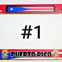 Puerto Rico Flag 6"x12" Aluminum License Plate Tag ( Tablilla #2 Rican ...