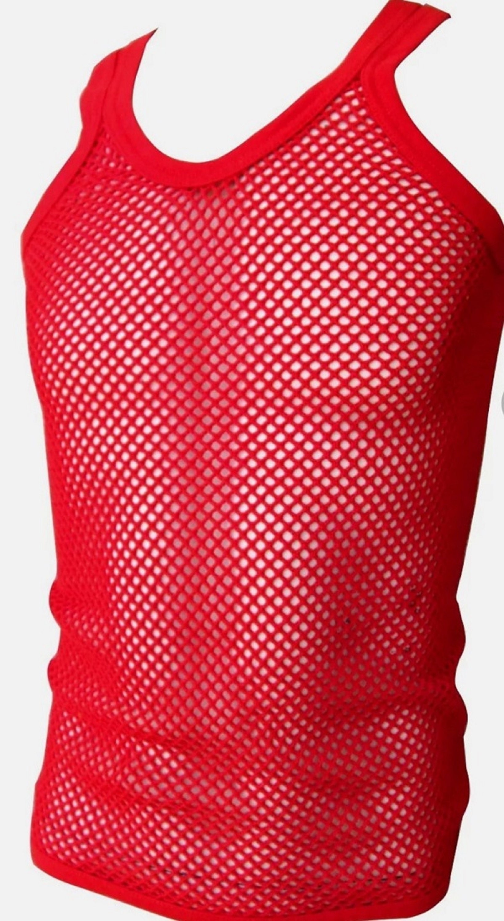 String Mesh Vest Fishnet Fitted 100% Cotton - Etsy