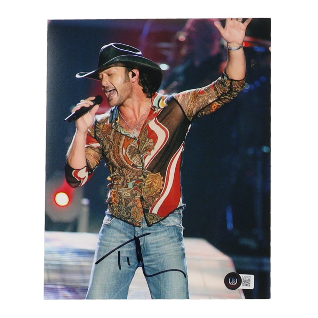 Tim Mcgraw Signed 8x10 Photo - Beckett Certification - Etsy
