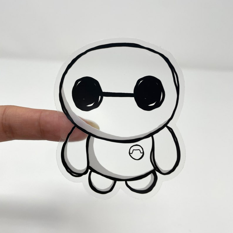 Baymax Hero Sketch Sticker Big Hero 6 Digital Art | Etsy