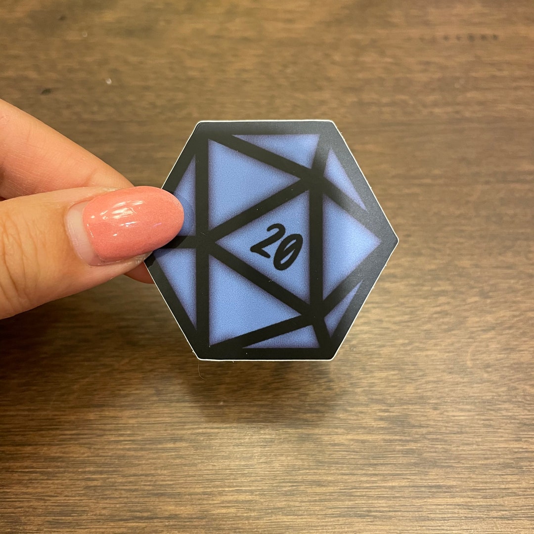 Small D20 Dice Sticker | Dnd | Dungeons and Dragons | Gamer | Nerdy - Etsy