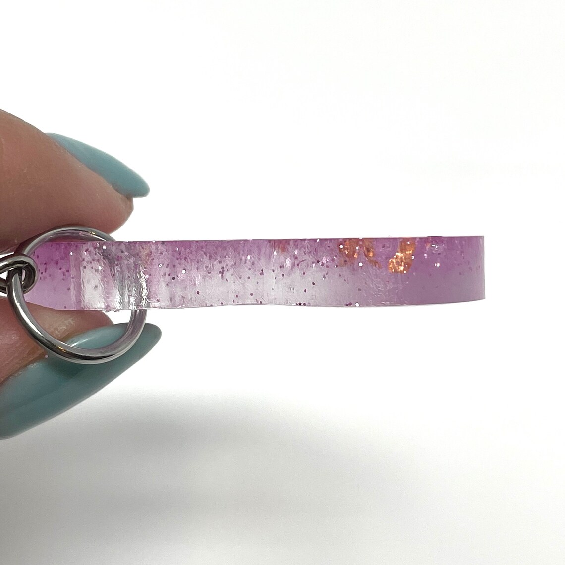 Rose Gold and Pink Heart Keychain | Resin Keychain | Handmade Gifts ...