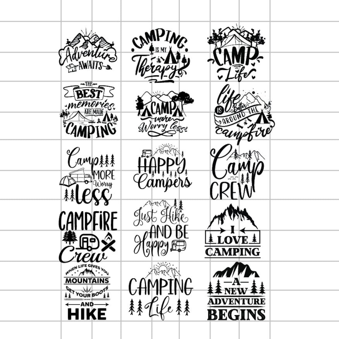 Camping Bundle Resin Foil 1 | Resin Insert | Resin Sheet | Transparency ...