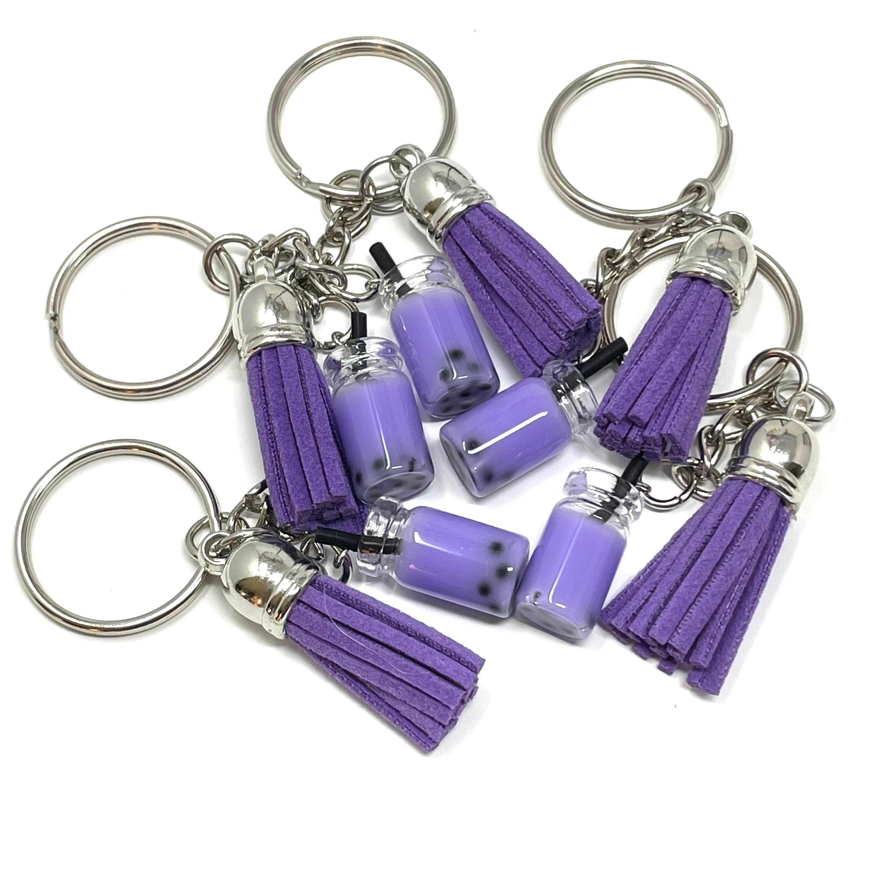 Purple Bubble Tea Keychains Boba Tea Milk Tea Taro | Etsy