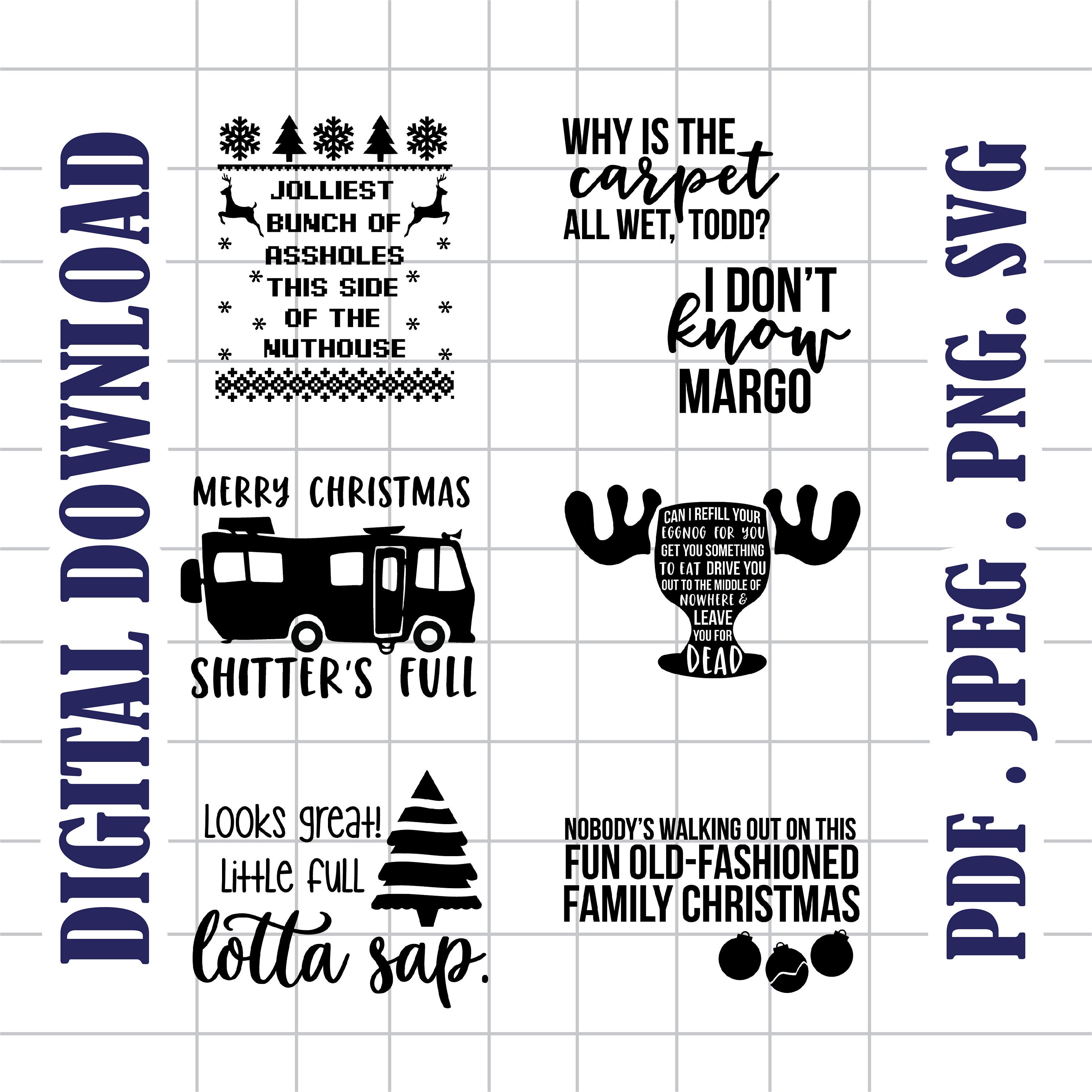 Christmas Vacation 2 Digital Download | Svgs | PNG | PDF | JPEG | Merry ...