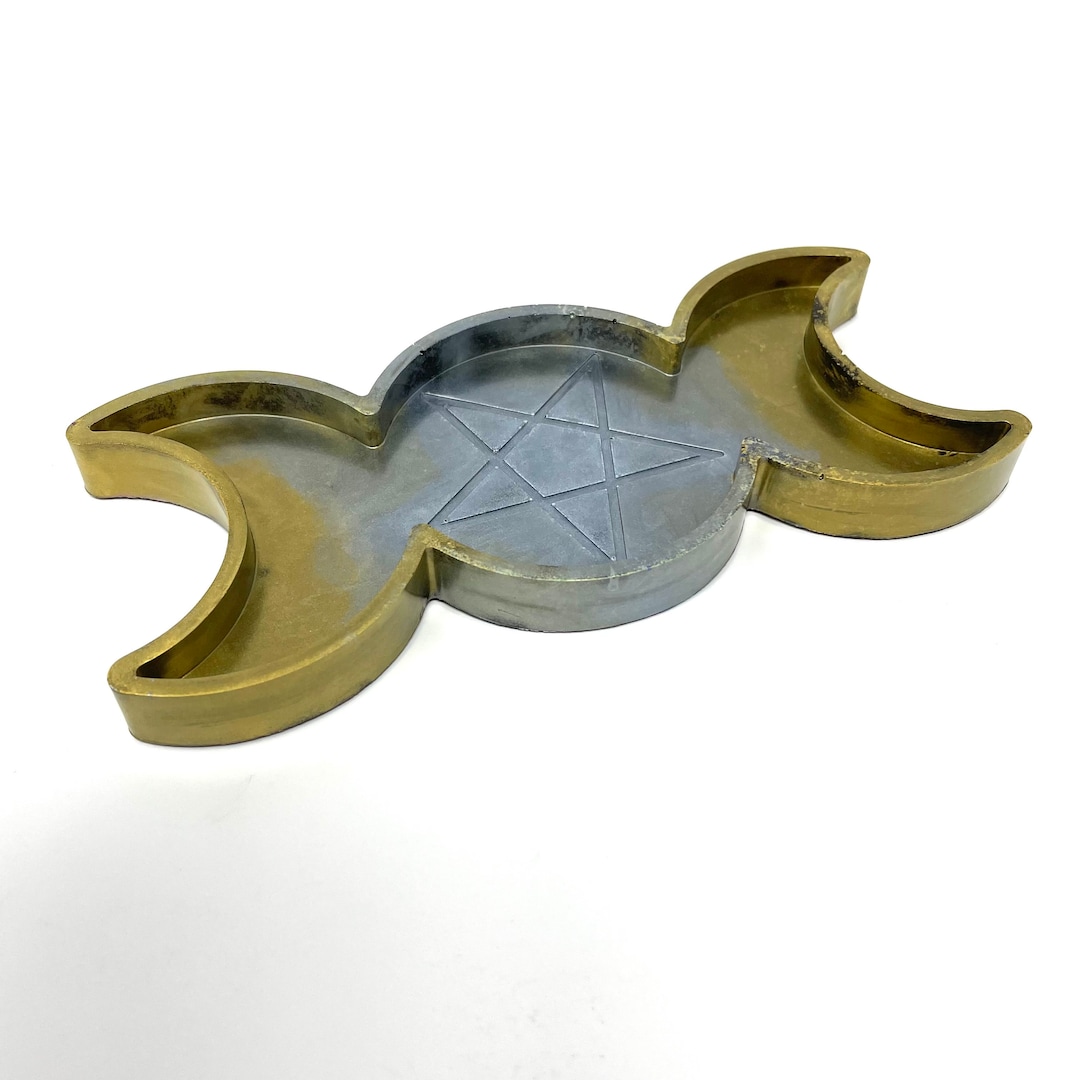 Metallic Rustic Moon Phase Tray (B Grade) | Moon Phases | Resin Tray ...