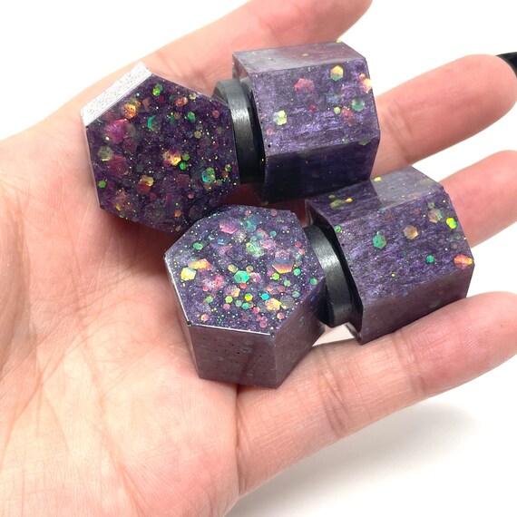 Set of Four Iridescent Purple Magnets Fridge Magnets - Etsy UK