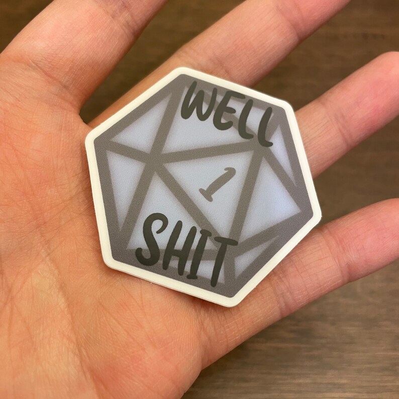Well Shit Dice Sticker Dnd Dungeons and Dragons Gamer - Etsy