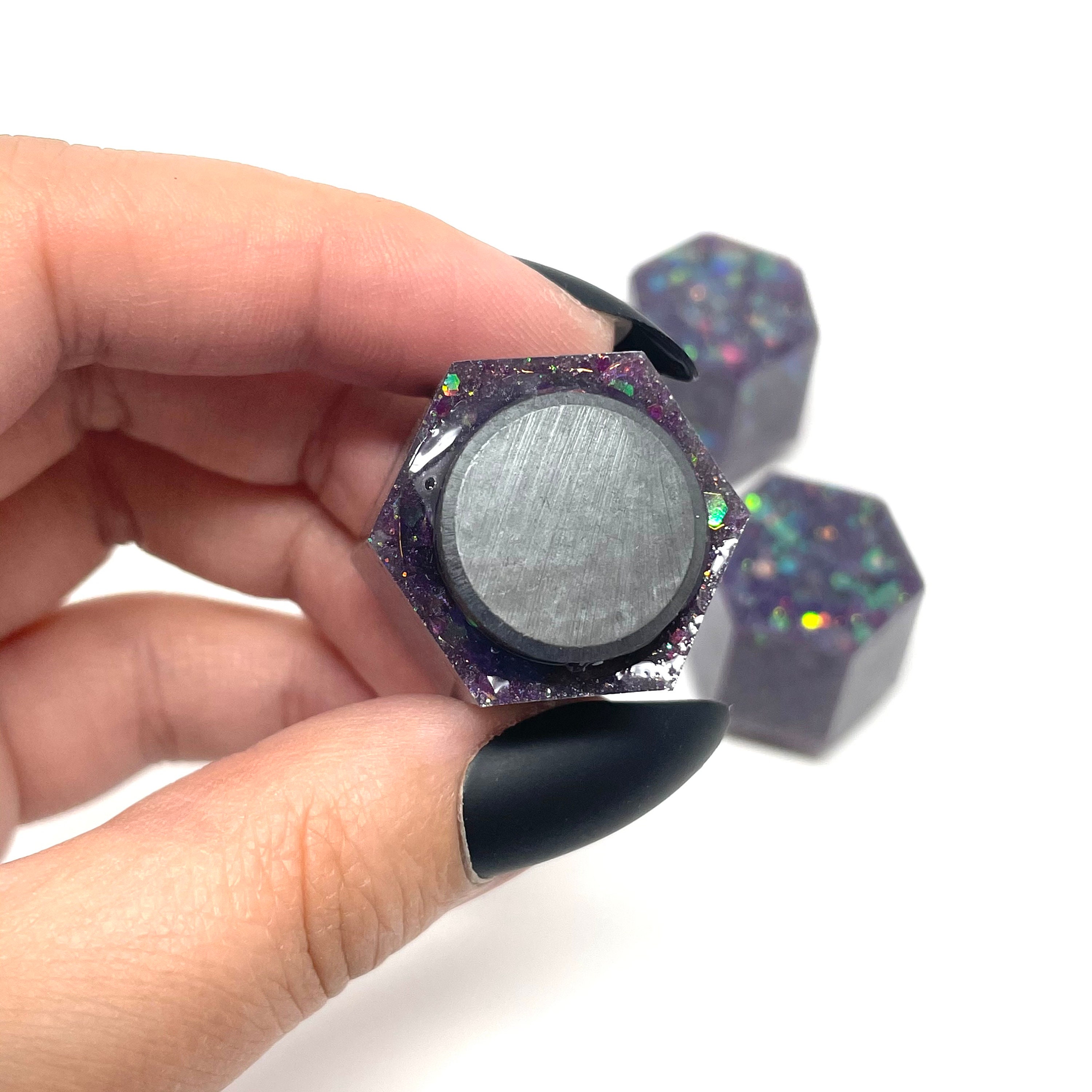 Set of Four Iridescent Purple Magnets Fridge Magnets - Etsy UK