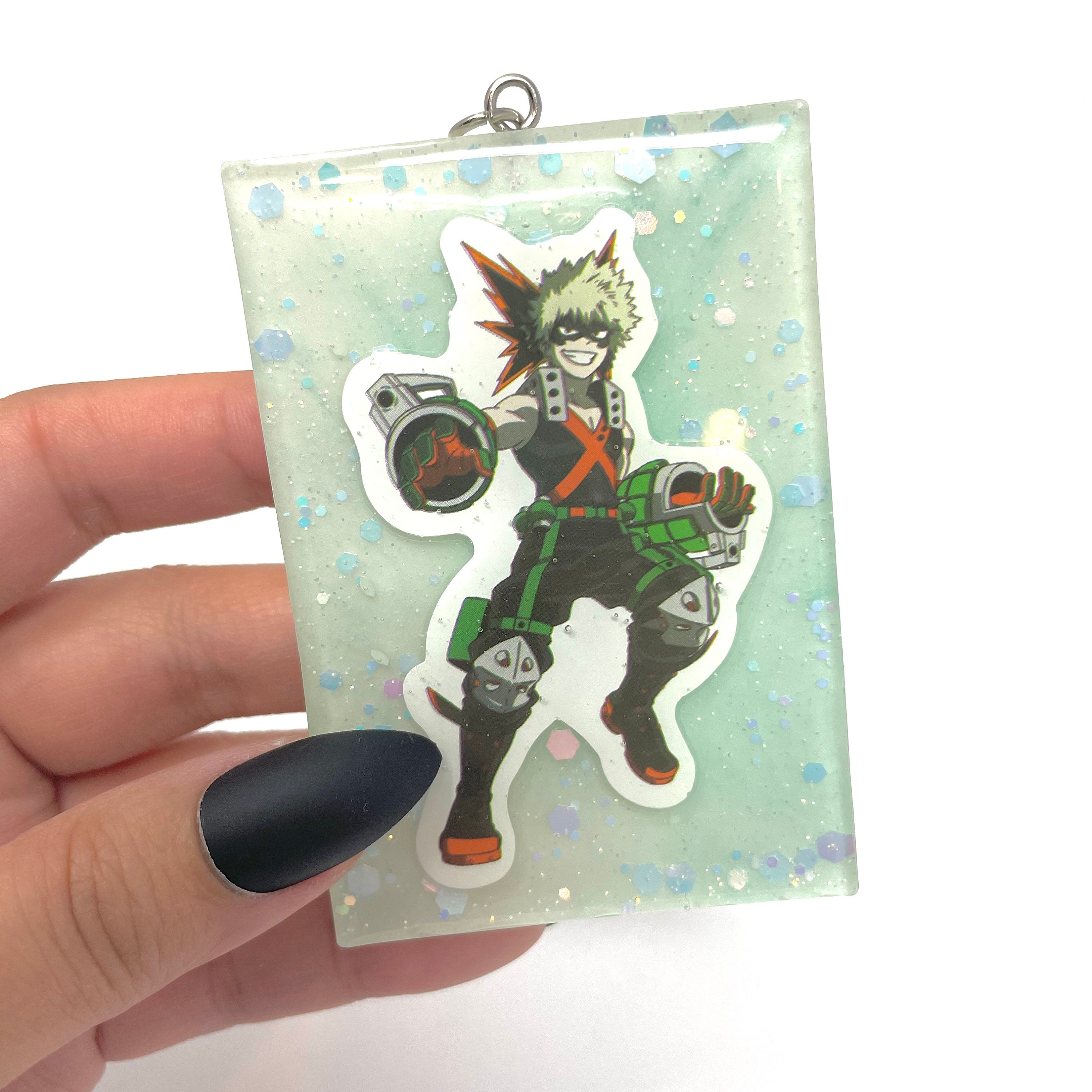 Green Bakugo Hero Academia Keychain Resin Keychain | Etsy