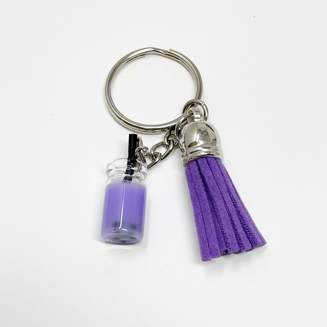 Purple Bubble Tea Keychains Boba Tea Milk Tea Taro - Etsy