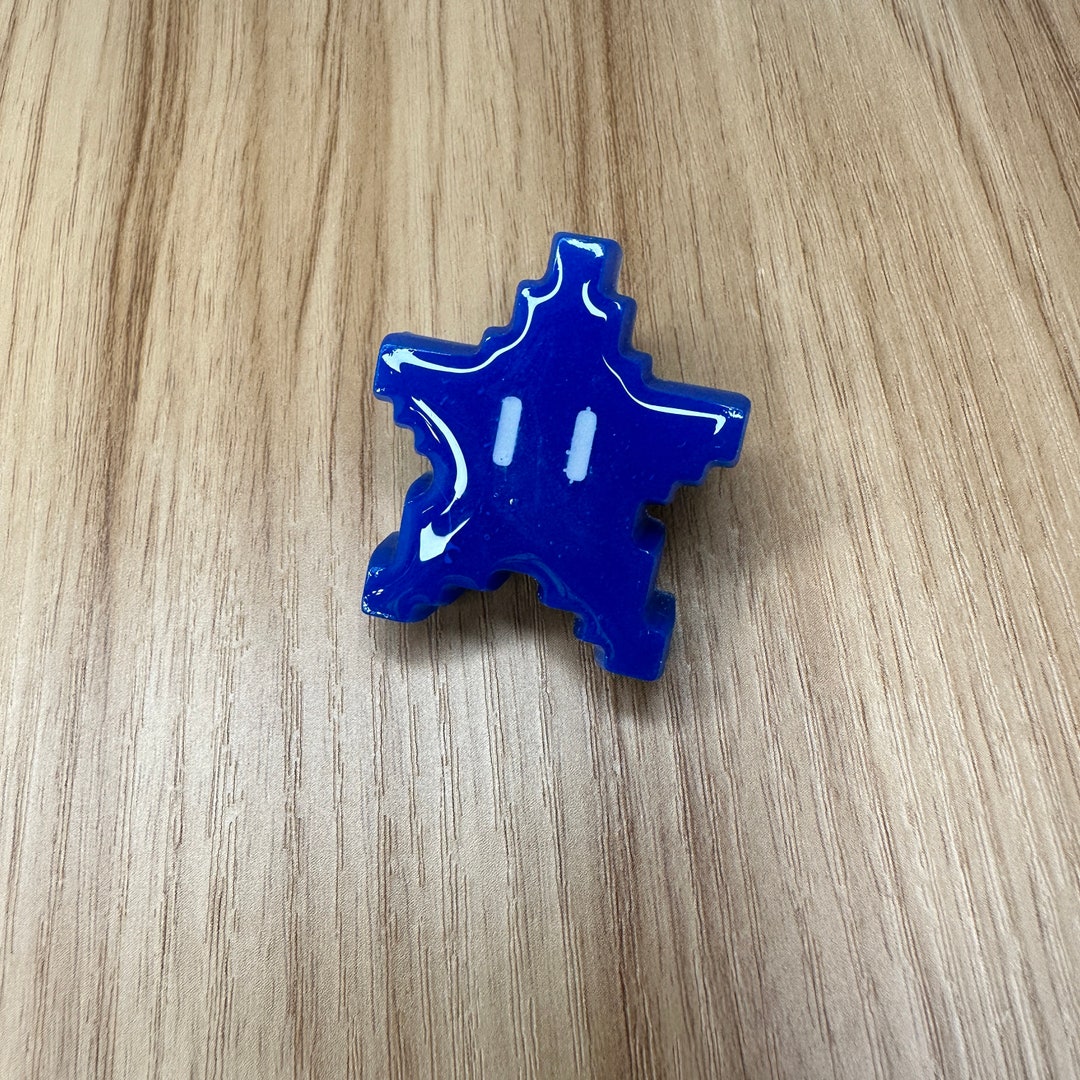 Blue Star Pin | Badges | Handmade - Etsy