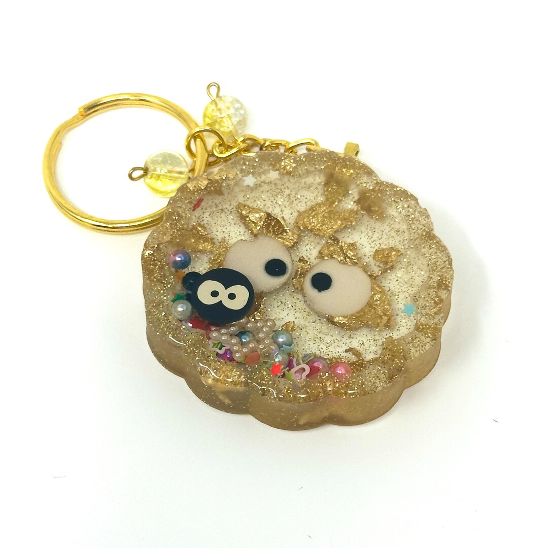 Gold Leaf Cloud Shaker Keychain | Resin Shaker - Etsy