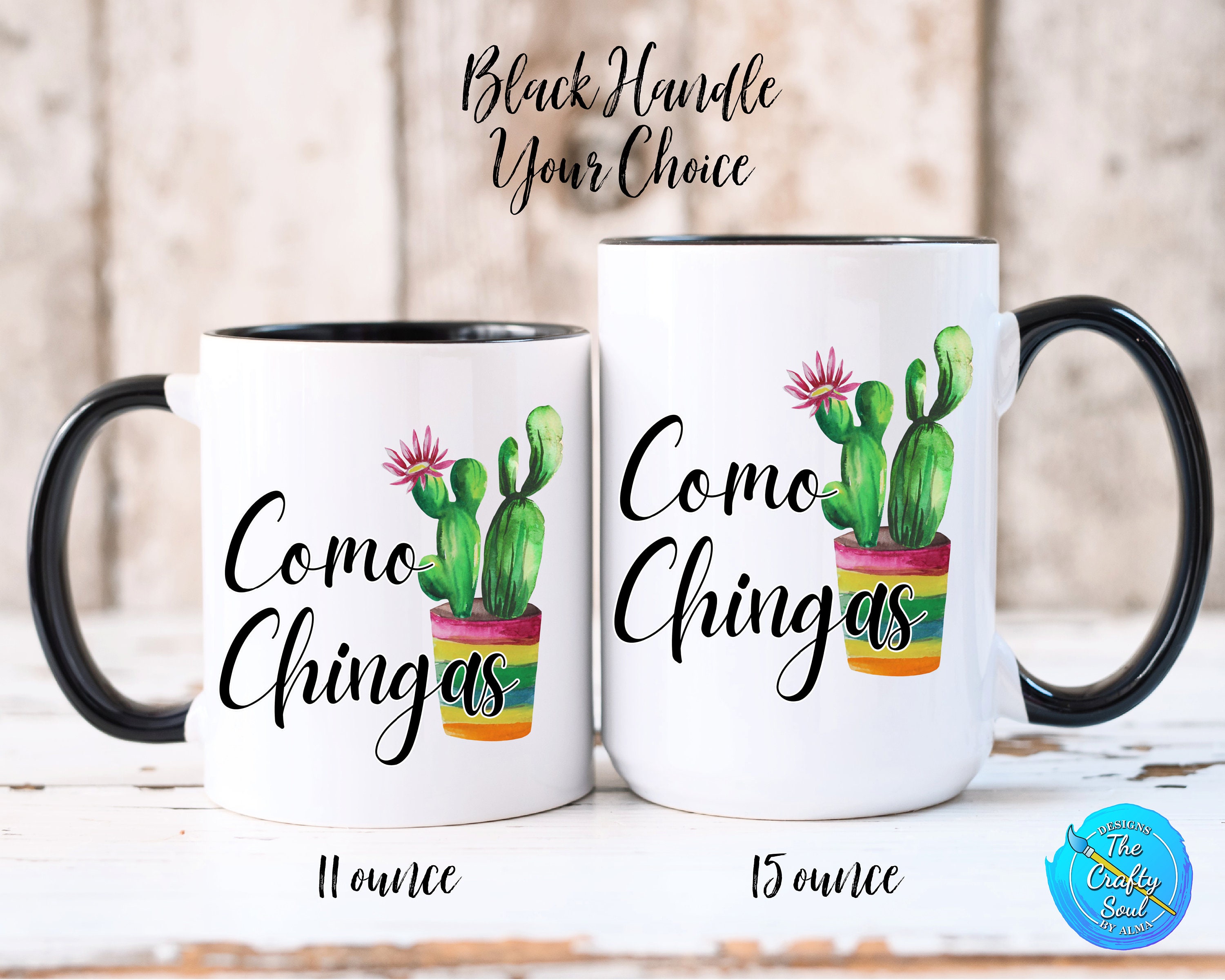 Como Chingas Ceramic Mug Cactus Como Chingas by Crafty Soul Wares - Etsy