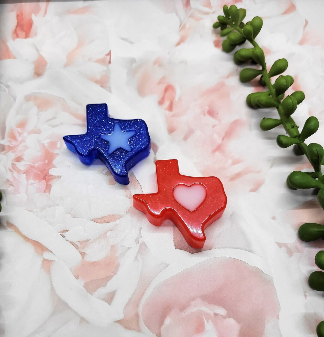Texas Magnet Red White+blue Refrigerator Photo Holder Set of 2 Magnets ...