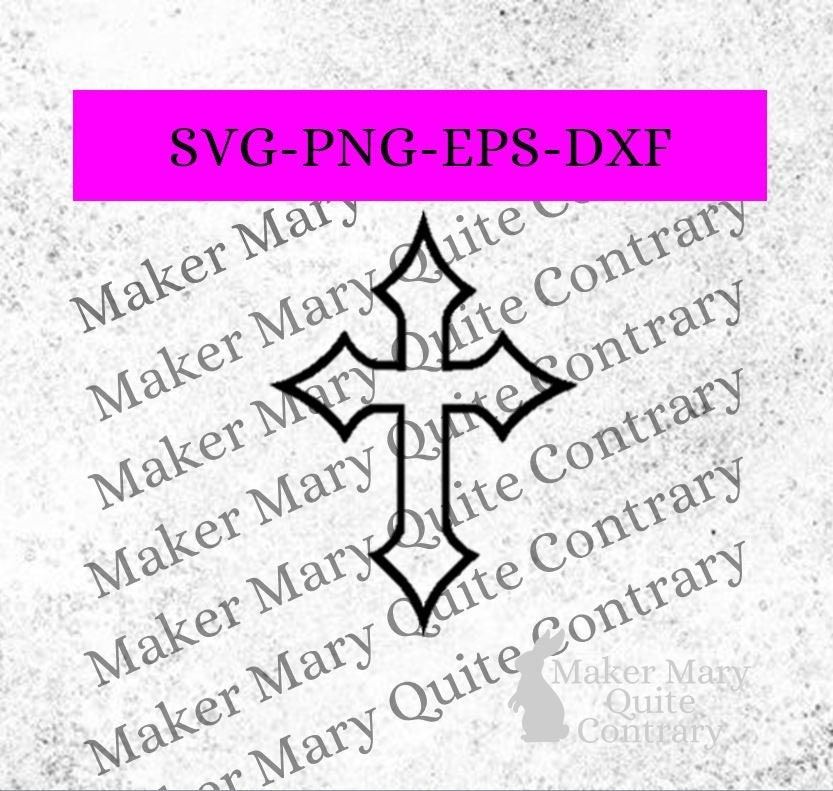 Pointed Cross SVG Digital Download Includes Png, SVG, Eps, Dxf File ...