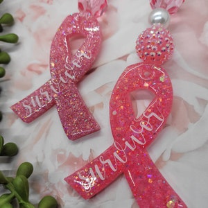 Awareness Ribbon Key Chain Breast Cancer Survivor Pink Ribbon ...