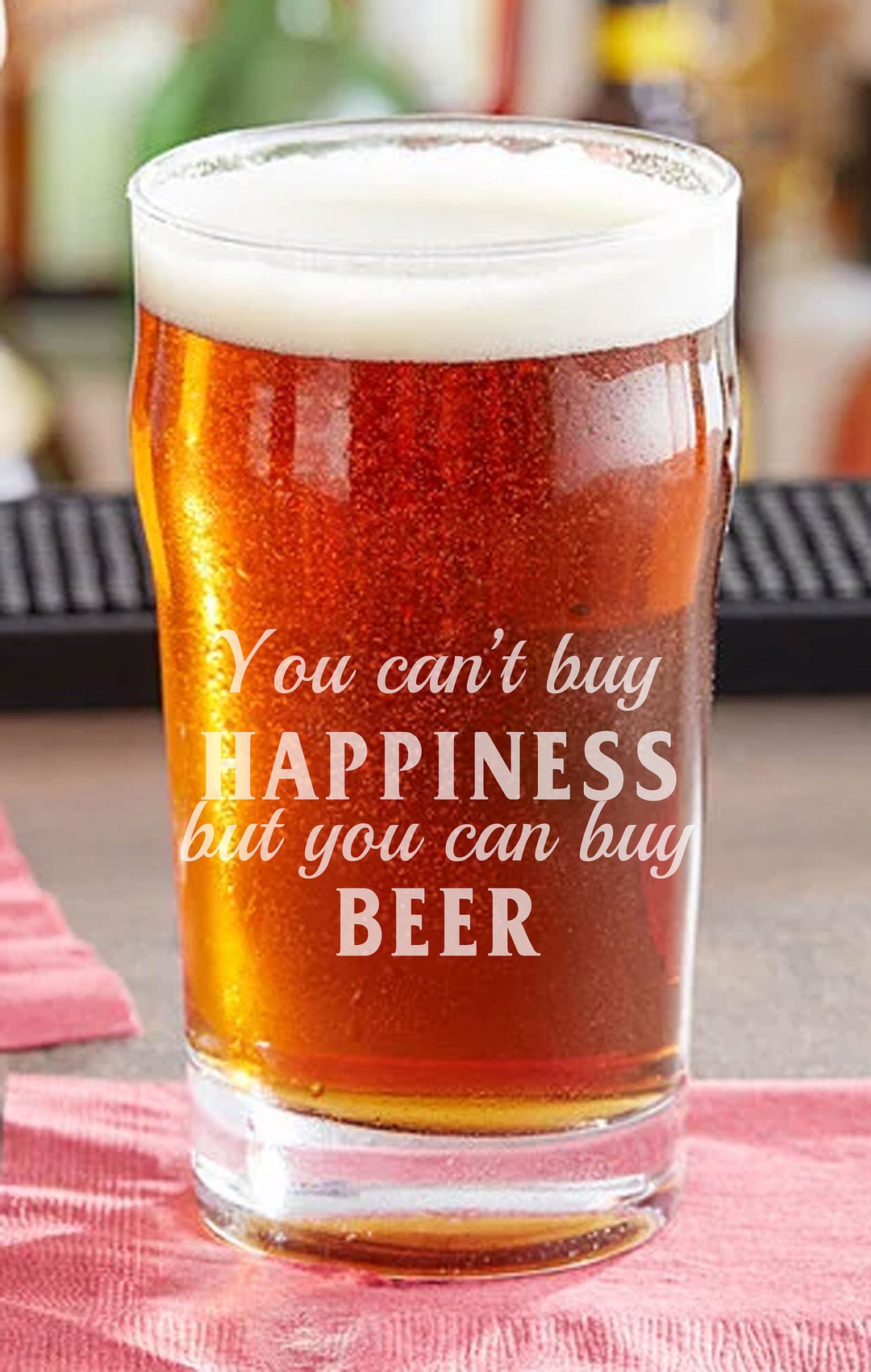 Nonic English Pint Glass, 20oz - Beer, Craft Brew - Personalized ...