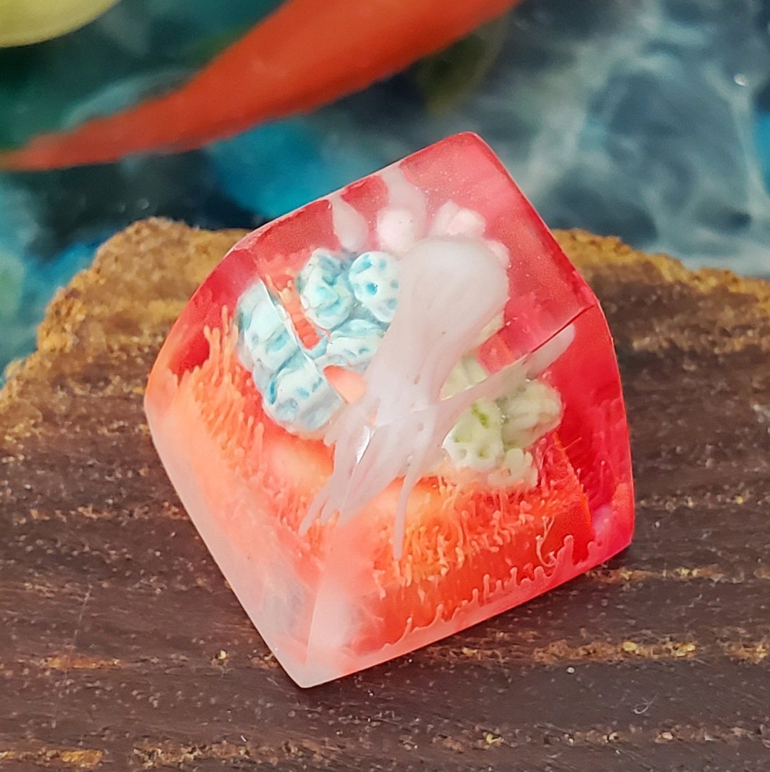Jellyfish Handmade Resin Artisan Keycap for Cherry MX Mechanical ...