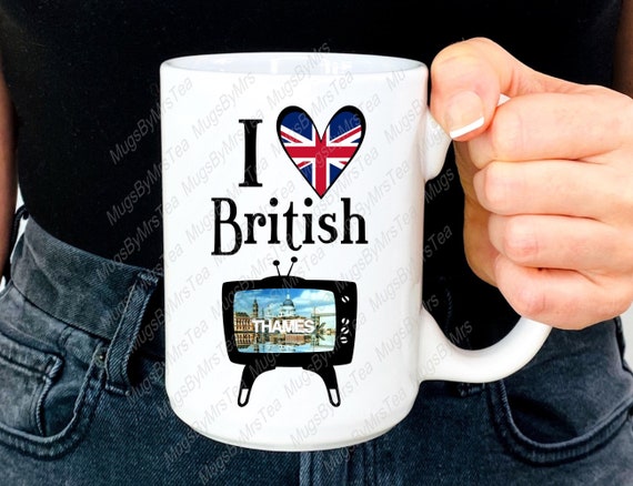 I Heart British Tv Mug British TV Mug British TV Fan Gift - Etsy