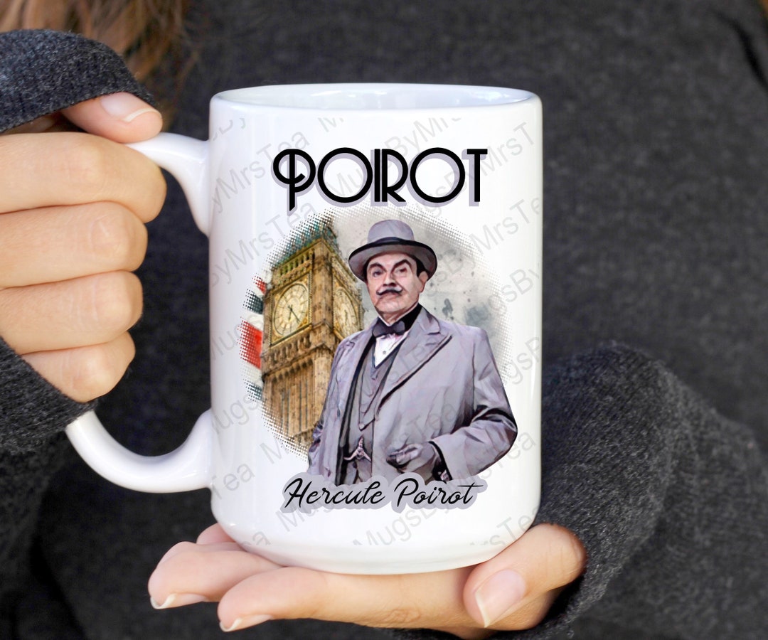 Poirot Mug, British Mystery, British Detective, British Gift, Hercules ...