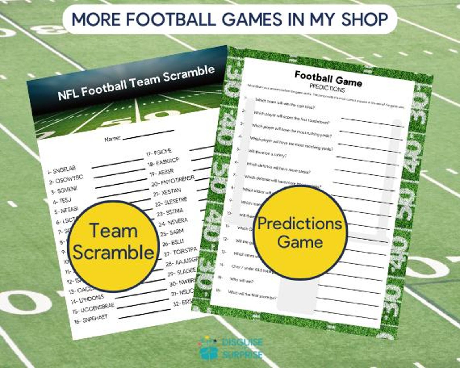 Football Bingo Game | 30 Printable Cards (digital Download) - Etsy