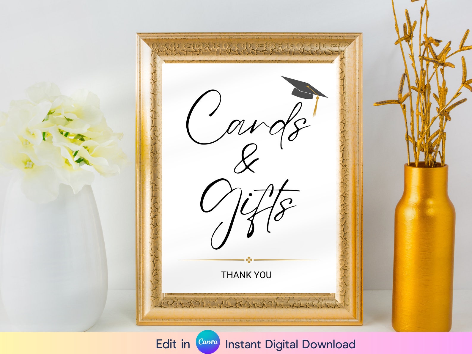 Graduation Printable Sign, Cards & Gifts Graduation Sign, Graduation ...