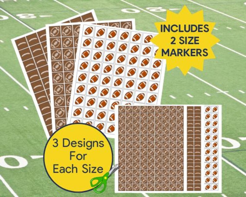 Football Bingo Game for Football Party Printable Bingo Game Day Bingo ...