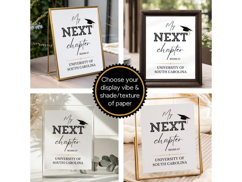 Graduation Printable Sign My Next Chapter Starts at Graduation Sign ...