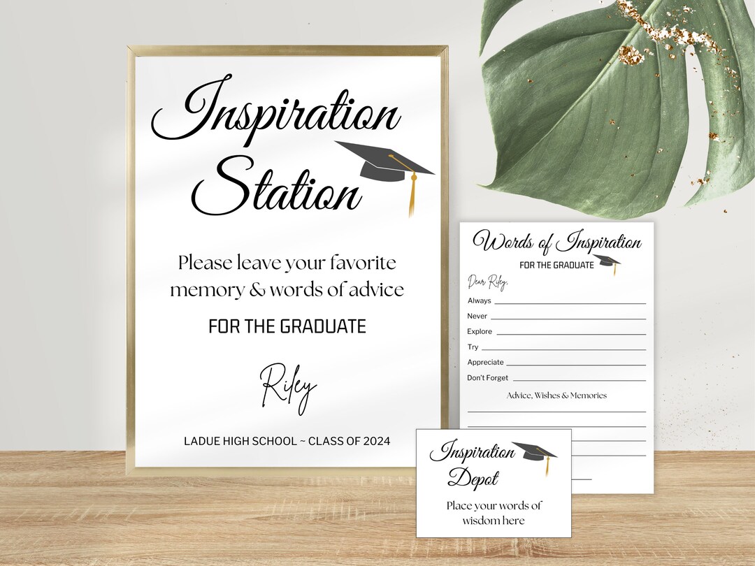 Graduation Advice Cards and Sign, Printable Graduation Advice Cards ...