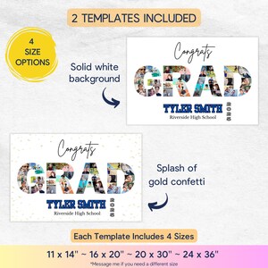 Graduation Photo Collage Graduation Party Welcome Sign Class of 2025 ...