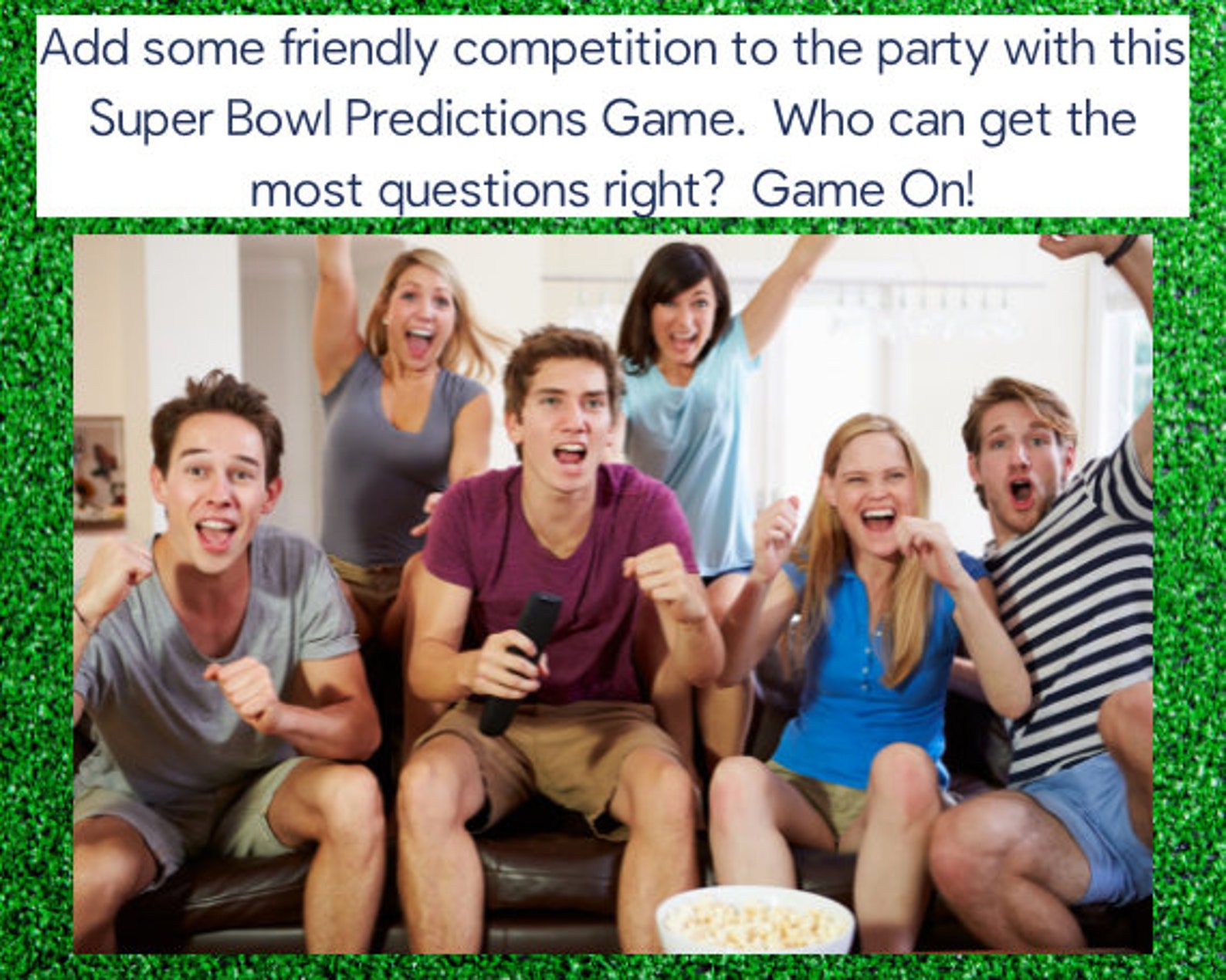 PRINTABLE Super Bowl Party Game, Super Bowl Prediction Game, Football ...