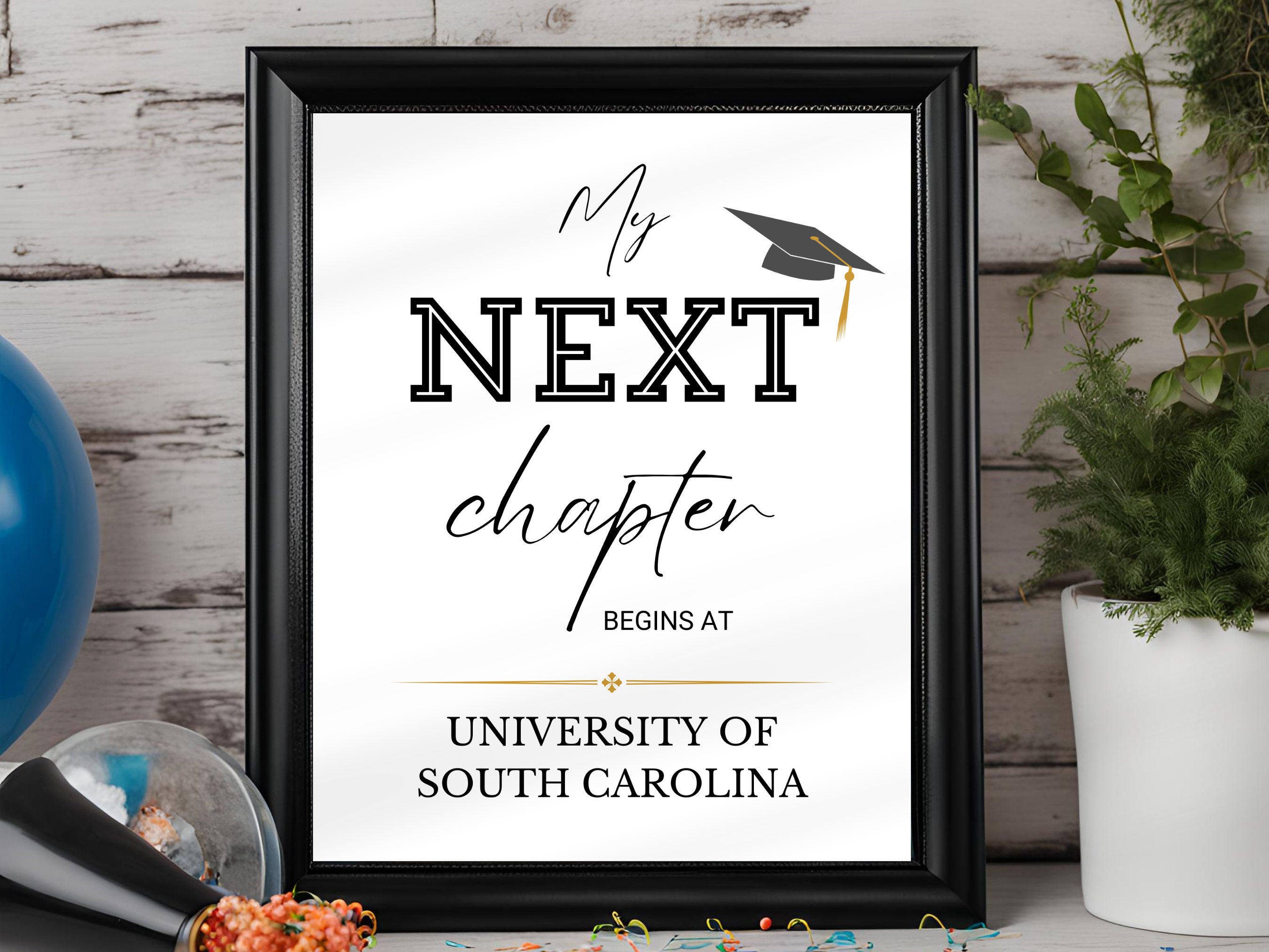 Graduation Printable Sign, My Next Chapter Starts at Graduation Sign ...