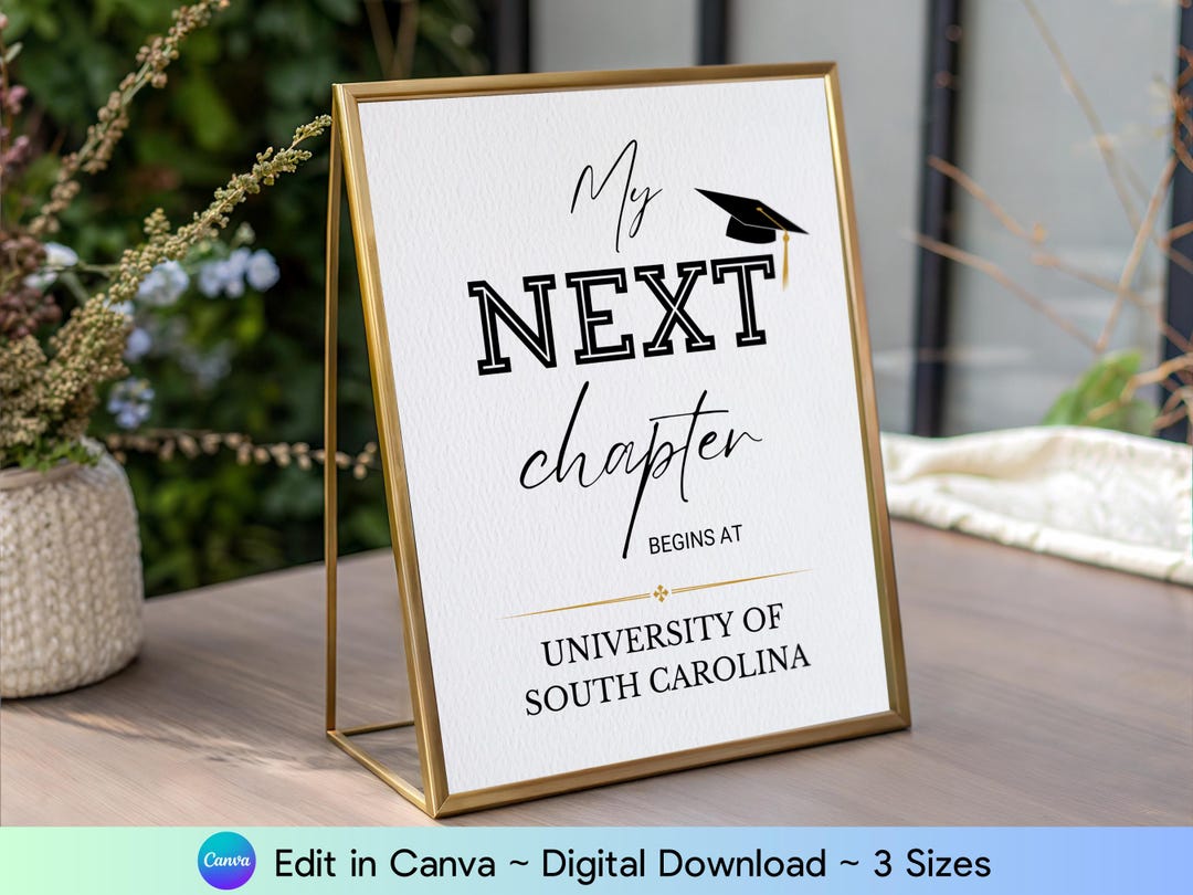 Personalized Graduation Table Sign, College Destination (digital ...
