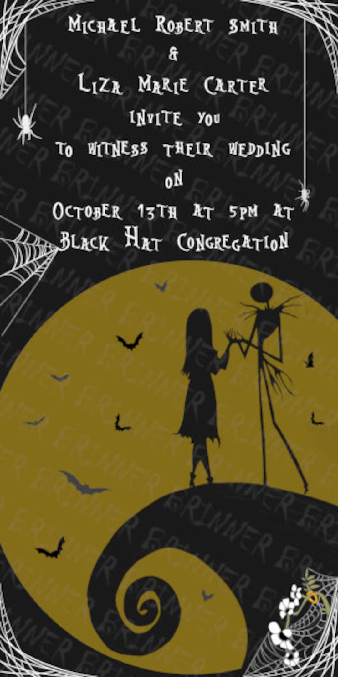 Nightmare Before Christmas Wedding Invitation - Etsy